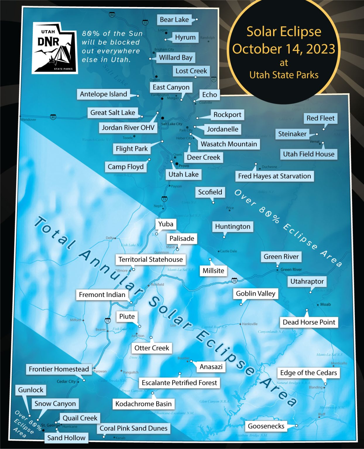 Annular Solar Eclipse: October 14, 2023 | Utah State Parks
